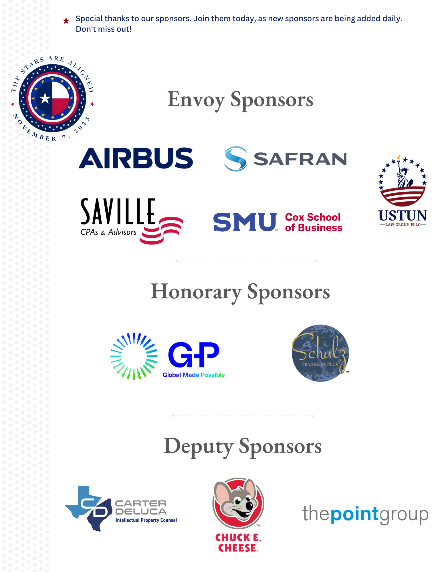 Our Sponsors - European American Chamber of Commerce Texas [EACCTX] | Your Partner for ...